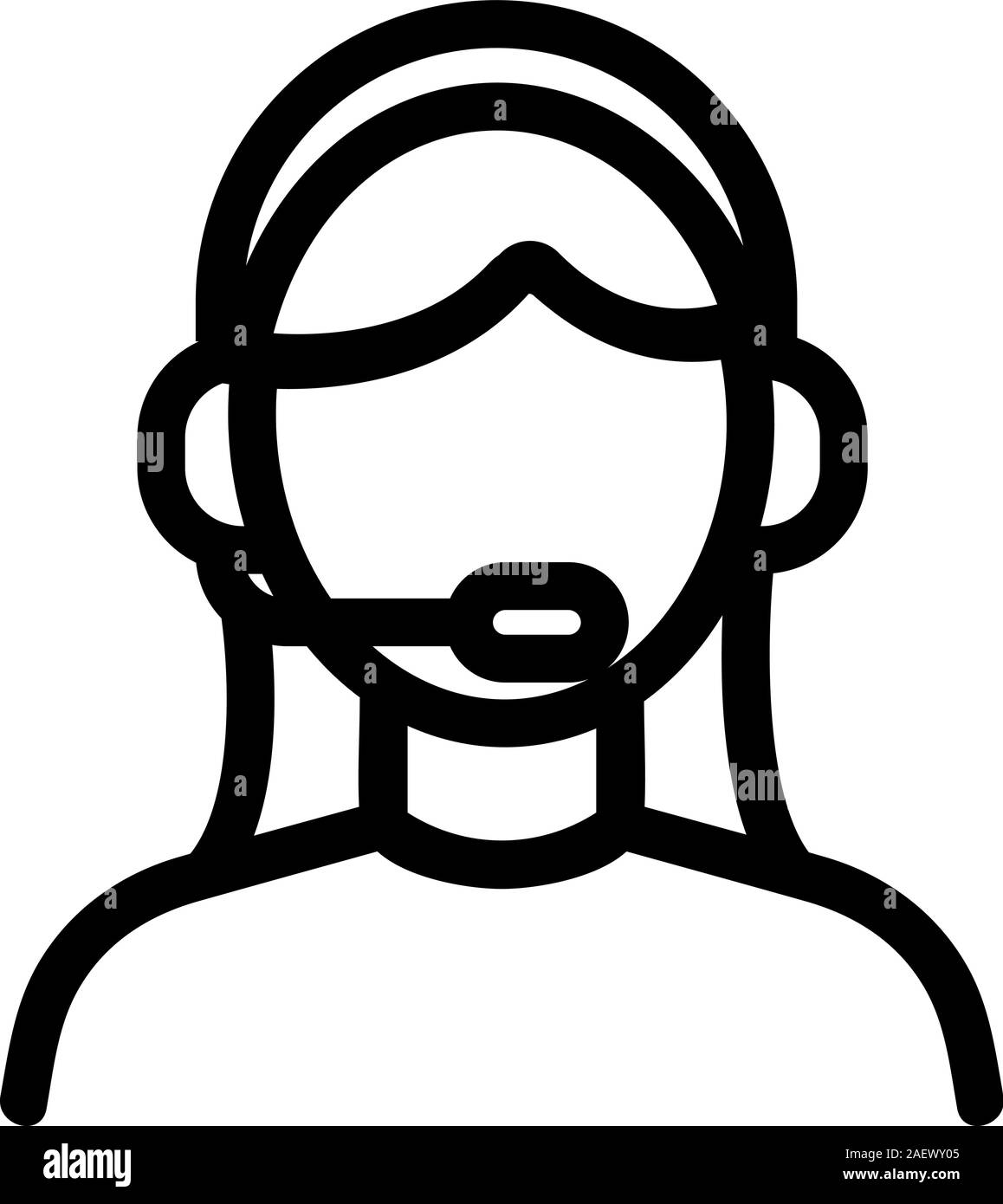 Center support icon vector. Isolated contour symbol illustration Stock ...