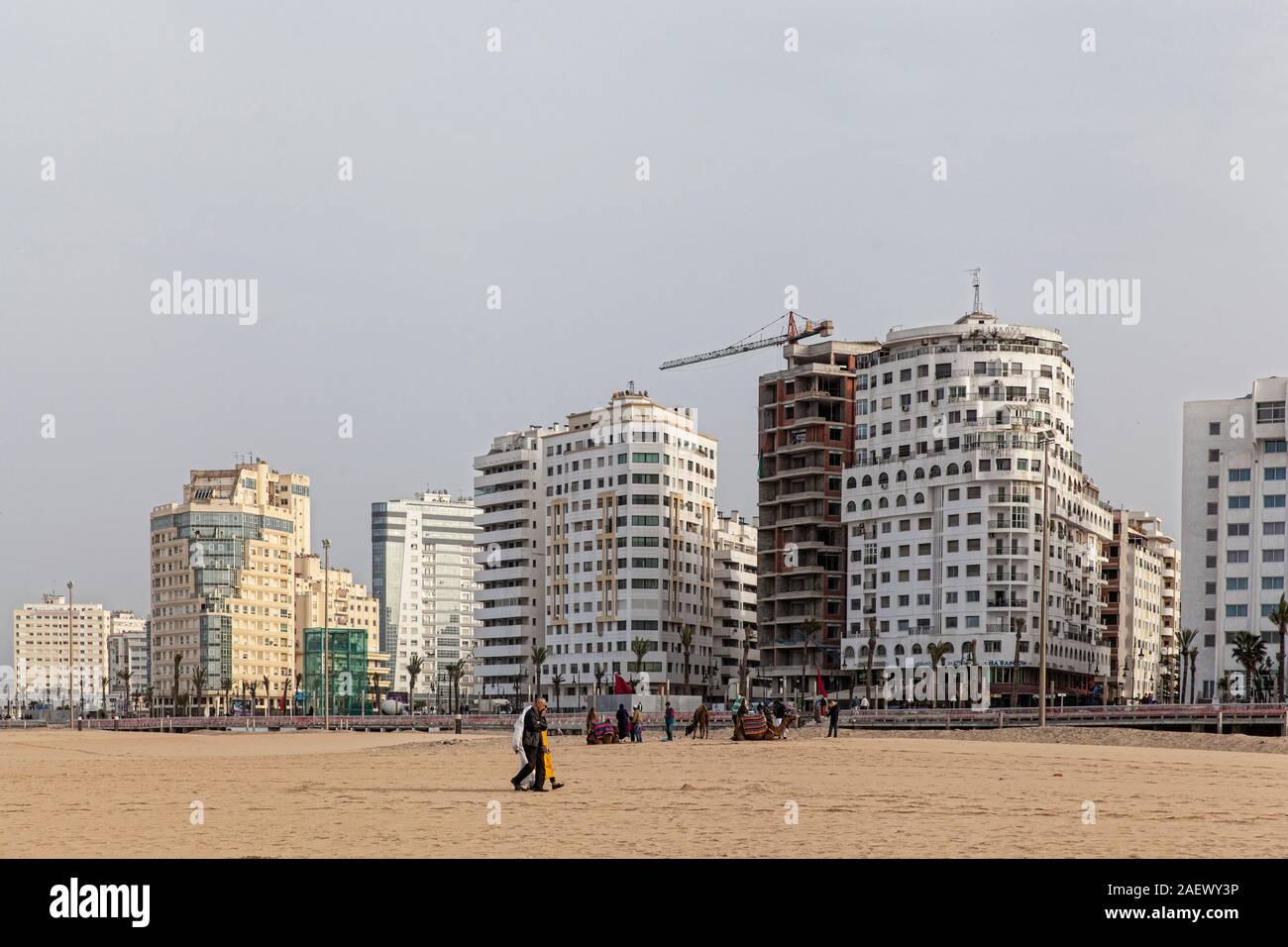 New high rising buildings are being erected in Tangier coast line ...