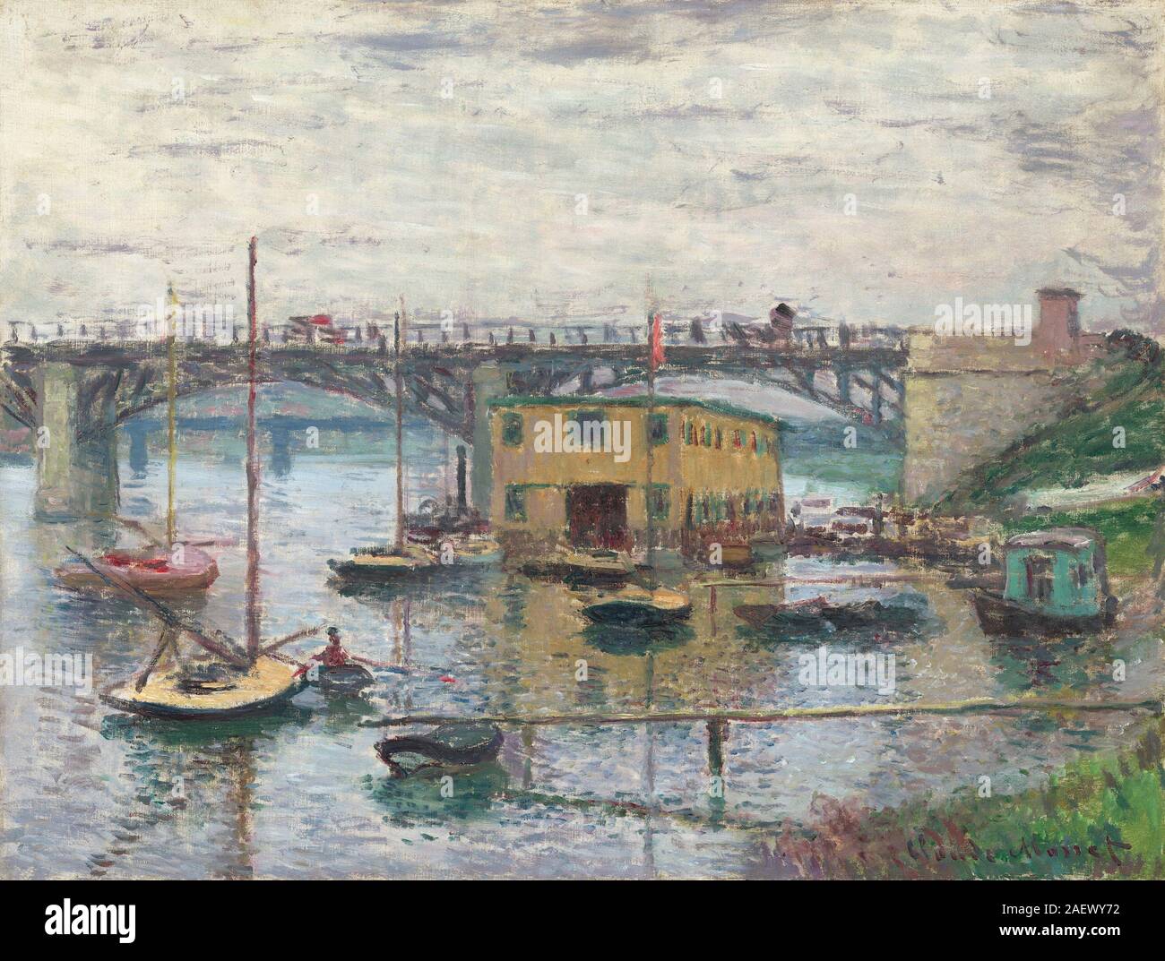 Claude Monet Argenteuil Bridge High Resolution Stock Photography and ...