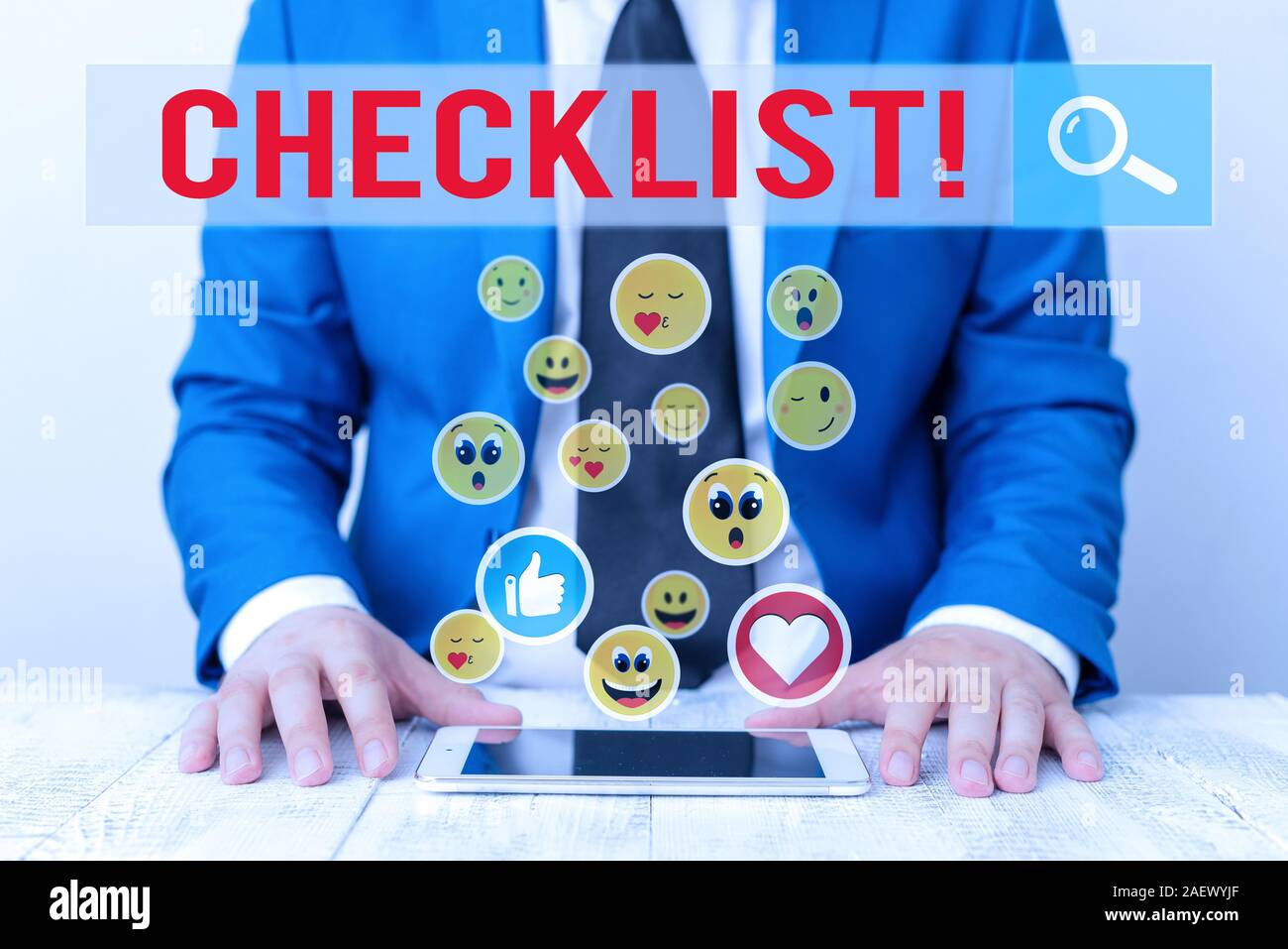 Text sign showing Checklist. Business photo showcasing list items ...