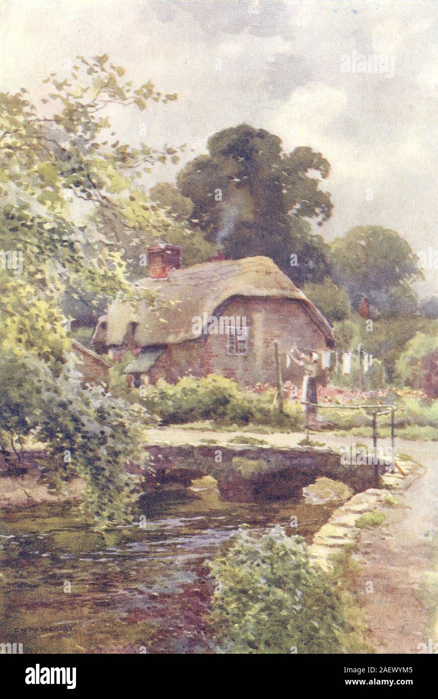 Hangman's Cottage, Dorchester. Dorset. By Ernest Haslehust 1920 old ...