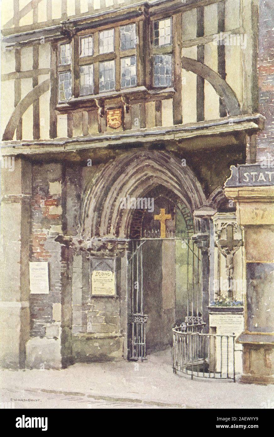 The Gatehouse, St. Bartholomew the Great. London. By Ernest Haslehust ...