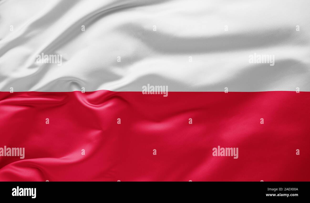 Waving national flag of Poland Stock Photo - Alamy