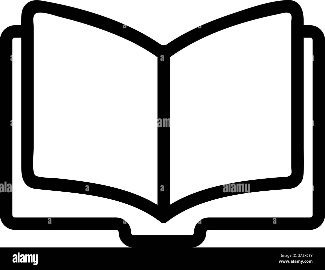 book icon vector. Isolated contour symbol illustration Stock Vector ...