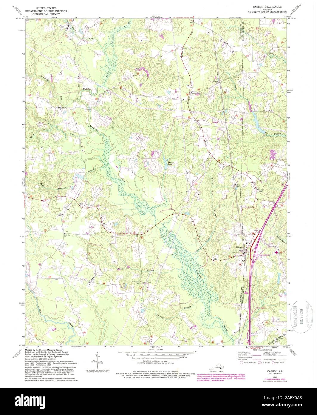 VA Carson 184370 1969 24000 Stock Photo - Alamy