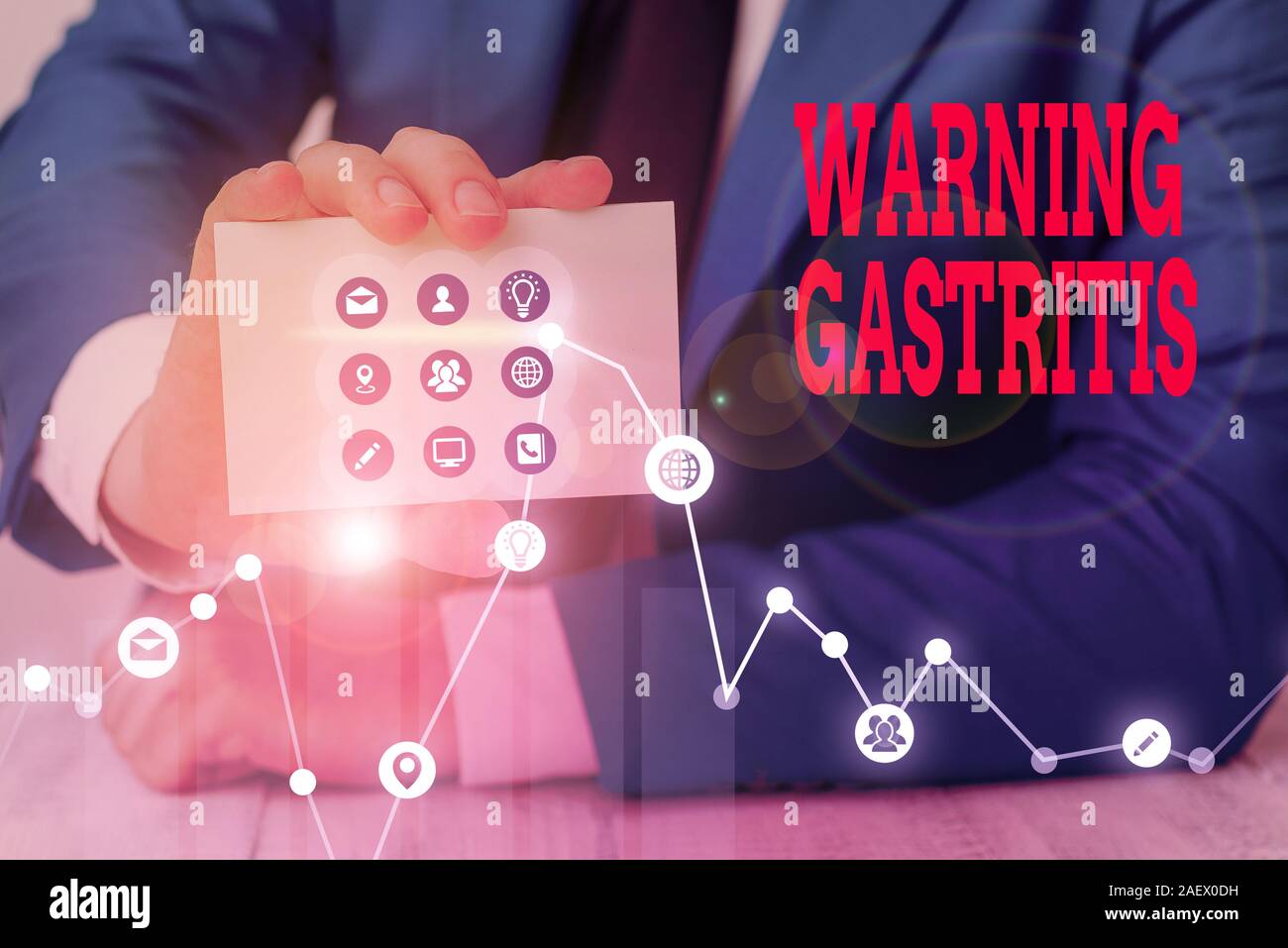Conceptual hand writing showing Warning Gastritis. Concept meaning ...