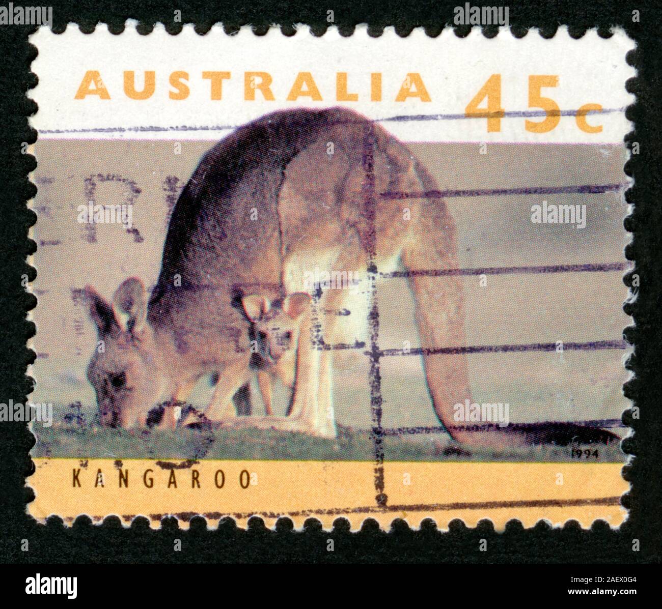 Australia stamp kangaroo hi-res stock photography and images - Alamy