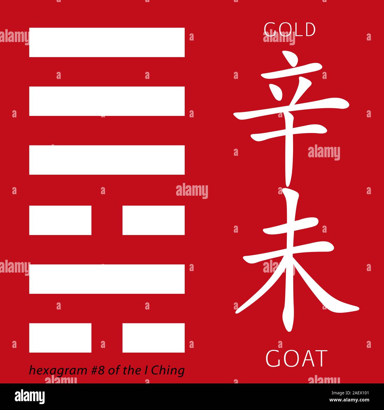 Symbol of i ching hexagram from chinese hieroglyphs. Translation of 12 ...