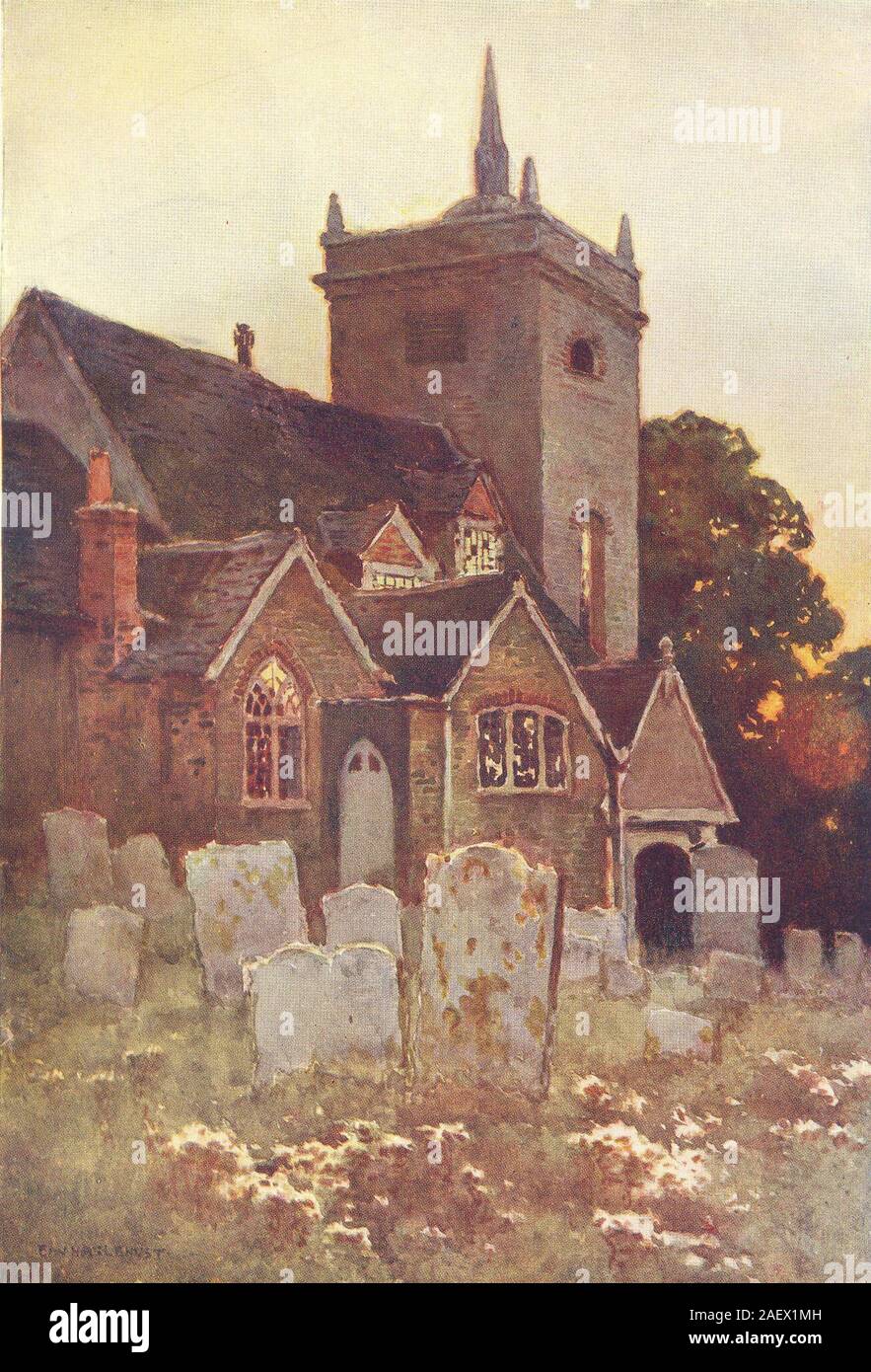 Minstead Church, the New Forest. Hampshire. By Ernest Haslehust 1920 ...