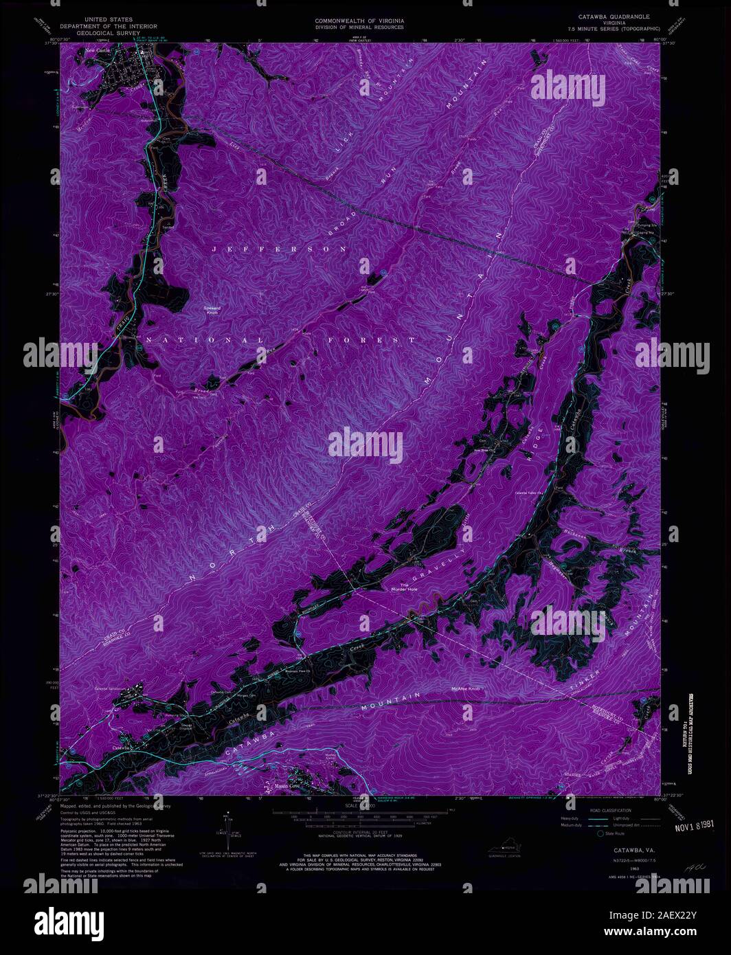 Catawba map hi-res stock photography and images - Alamy