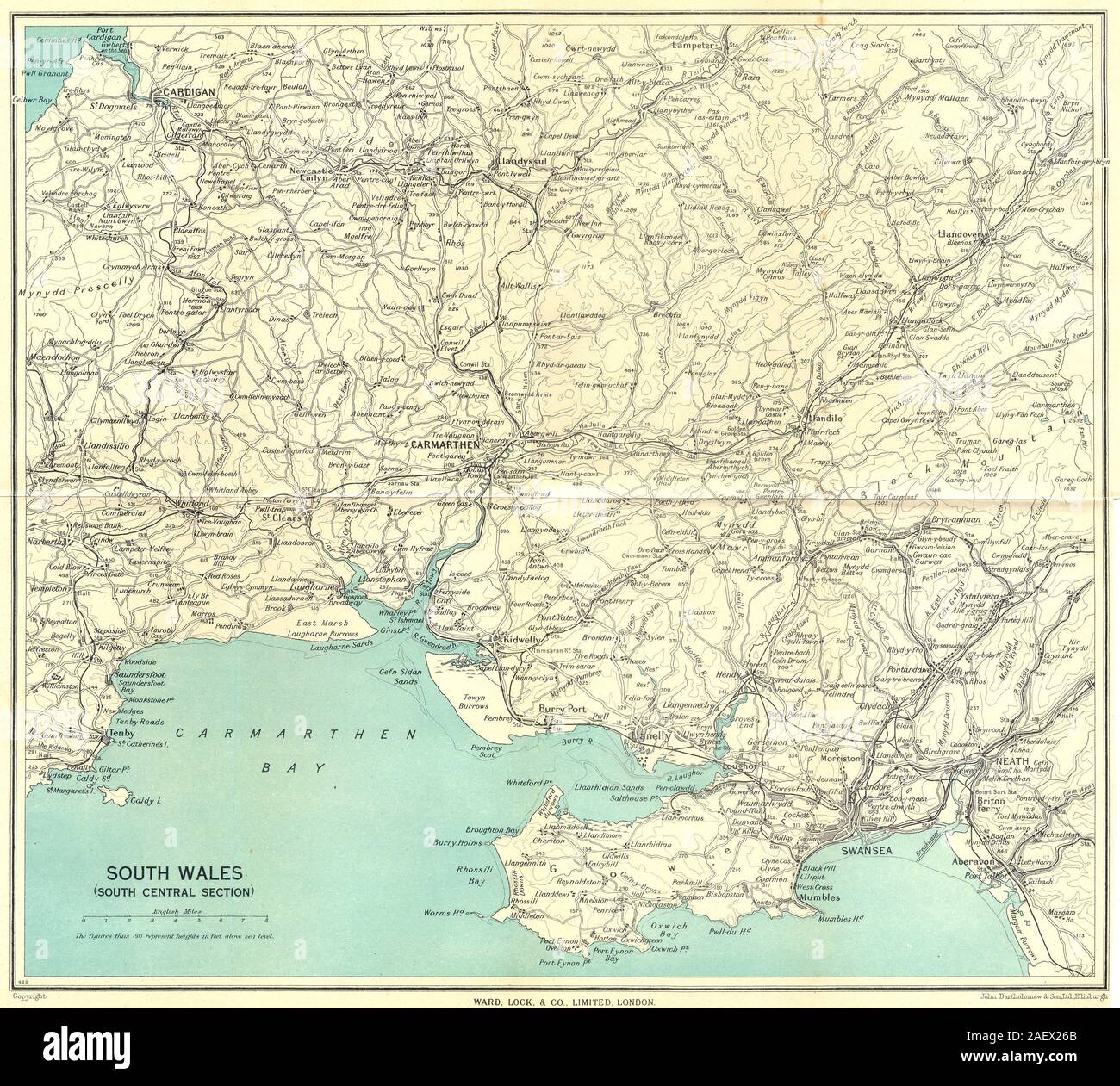 SOUTH WALES Cardigan Swansea Neath Carmarthen Llanelli Tenby. WARD LOCK ...