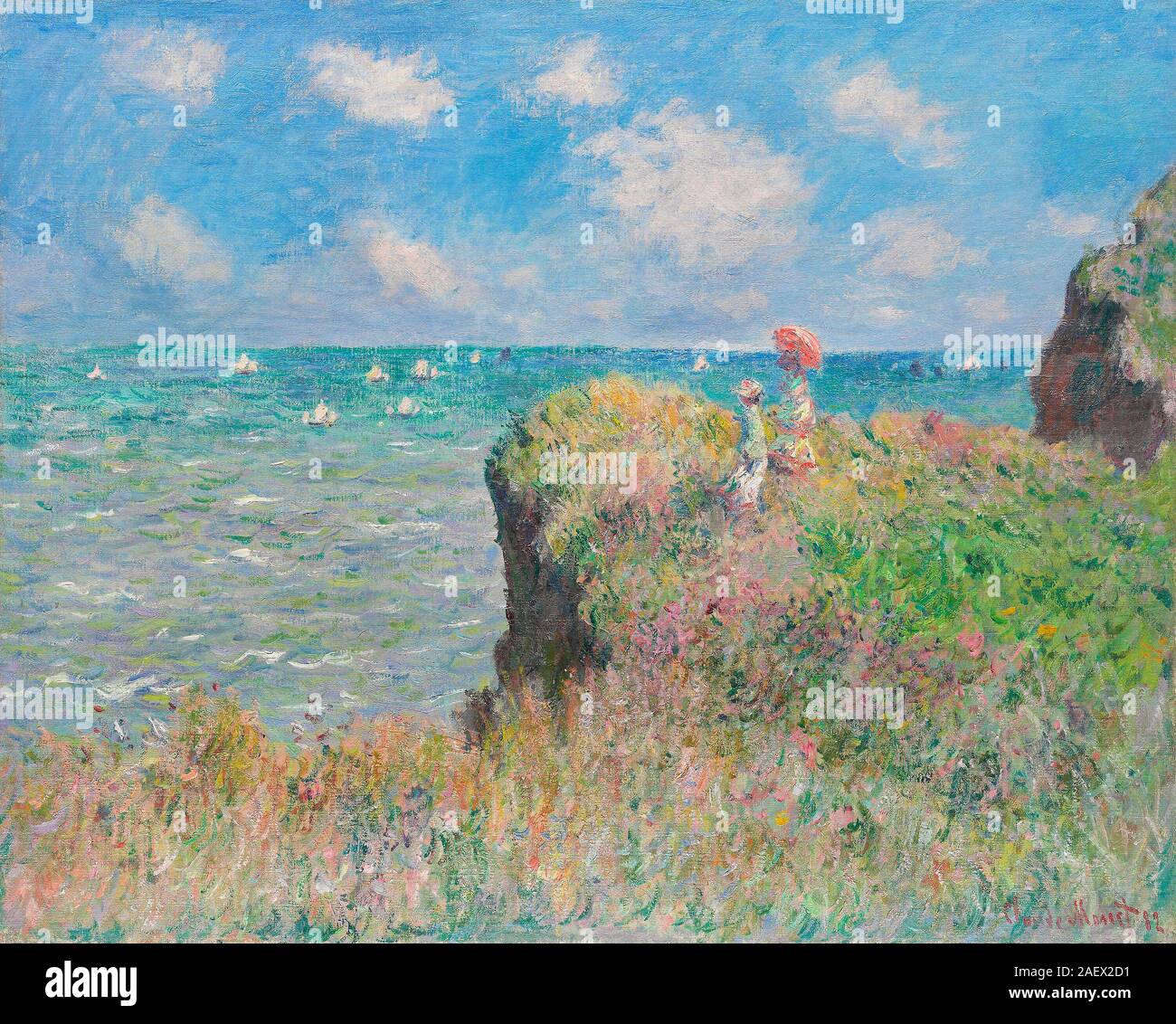 Monet view of the sea at sunset hi-res stock photography and images - Alamy