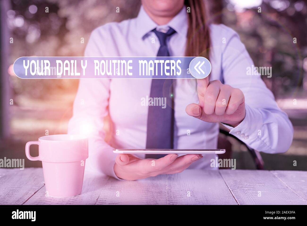 Handwriting text writing Your Daily Routine Matters. Conceptual photo ...