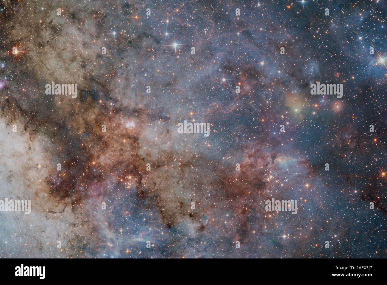 Cluster of stars in deep space. Milky way galaxy. Elements of this ...