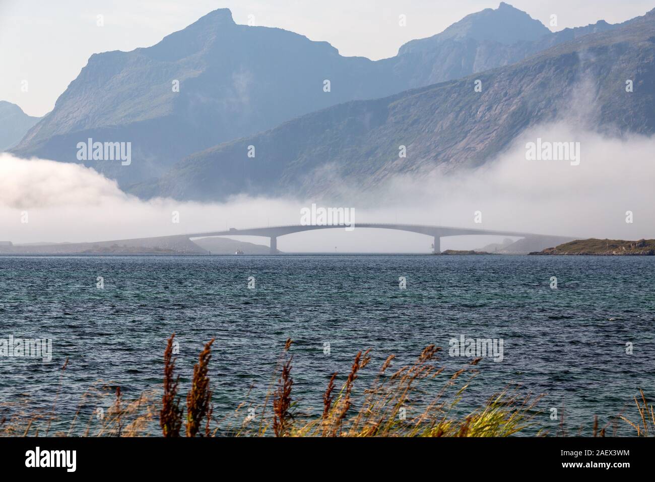The Fredvang Bridges, Fredvangbruene, are two cantilever bridges at ...
