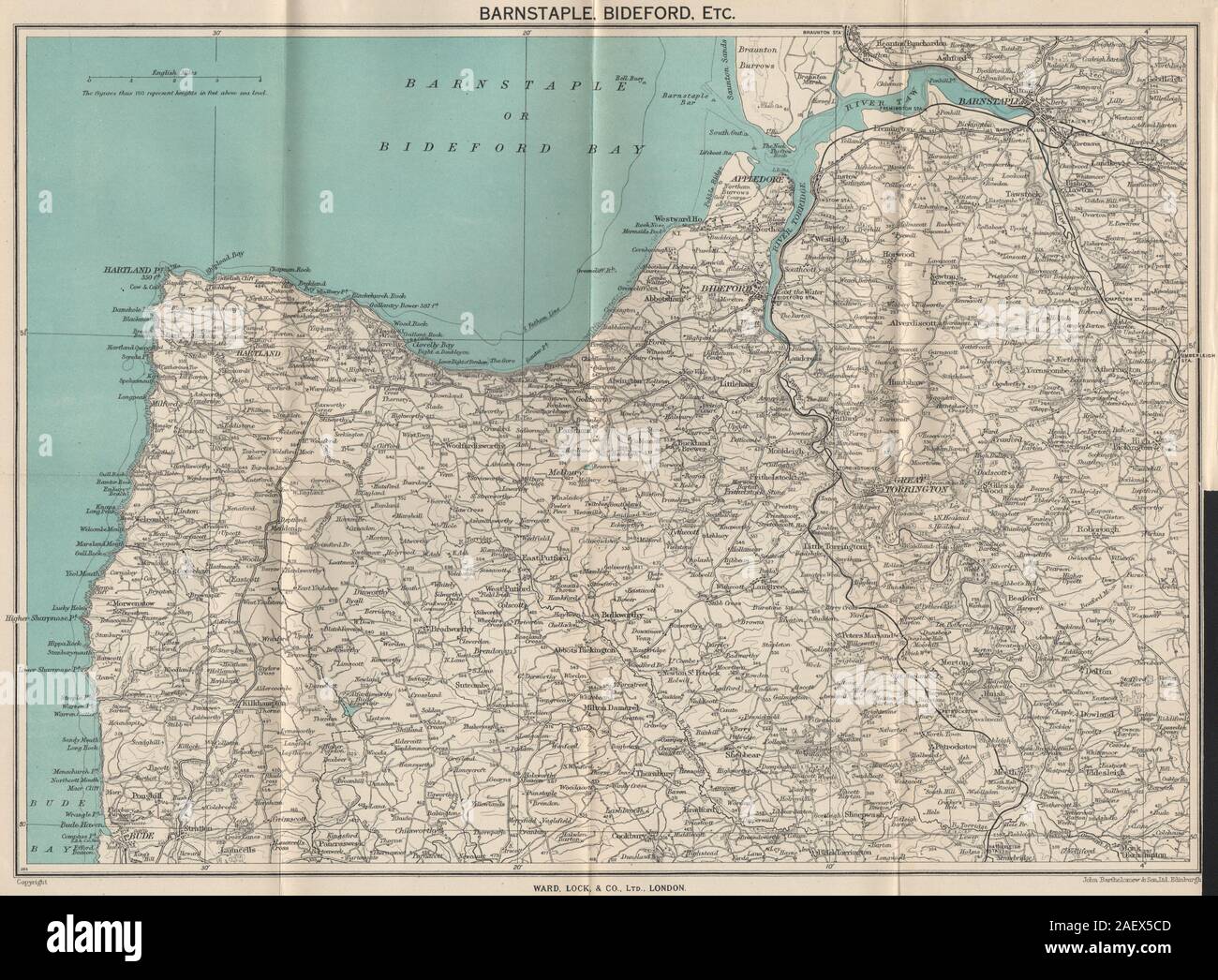 Ilfracombe map hi-res stock photography and images - Alamy