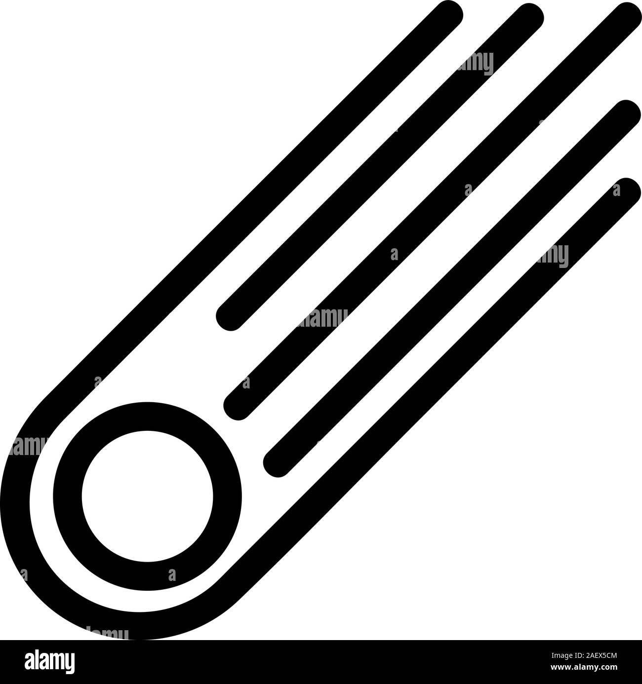 Flying comet icon vector. Isolated contour symbol illustration Stock ...