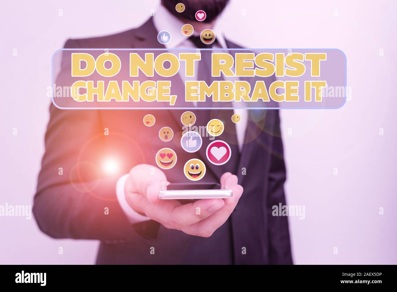 Handwriting text writing Do Not Resist Change Embrace It. Conceptual ...