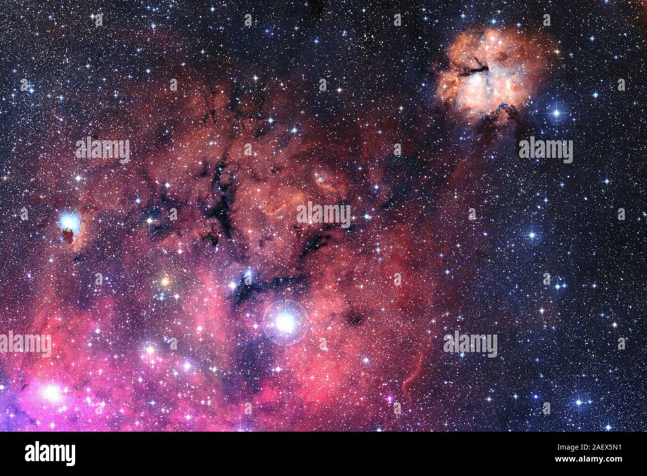 Cluster of stars in deep space. Milky way galaxy. Elements of this ...