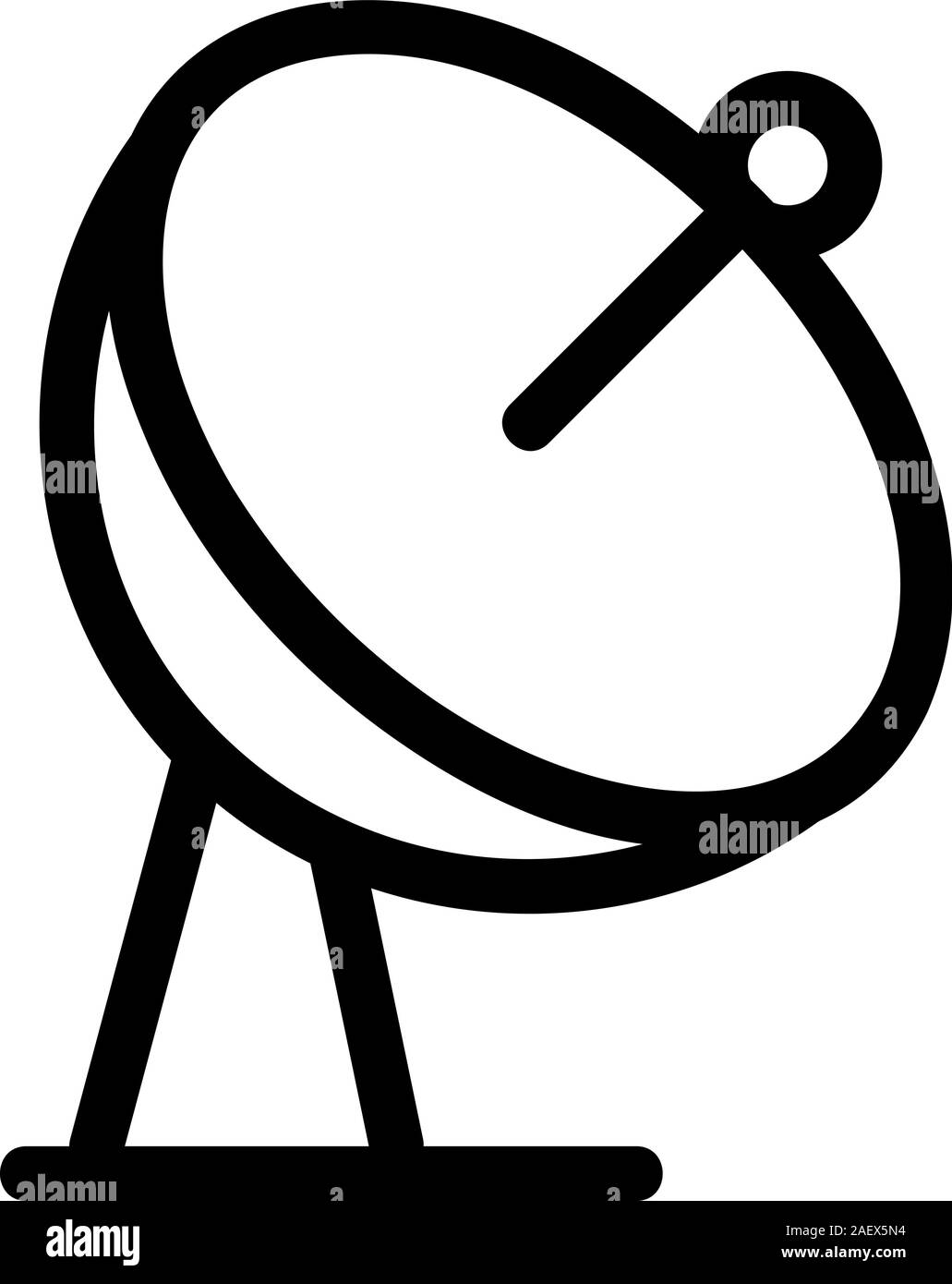 satellite antenna icon vector. Isolated contour symbol illustration ...