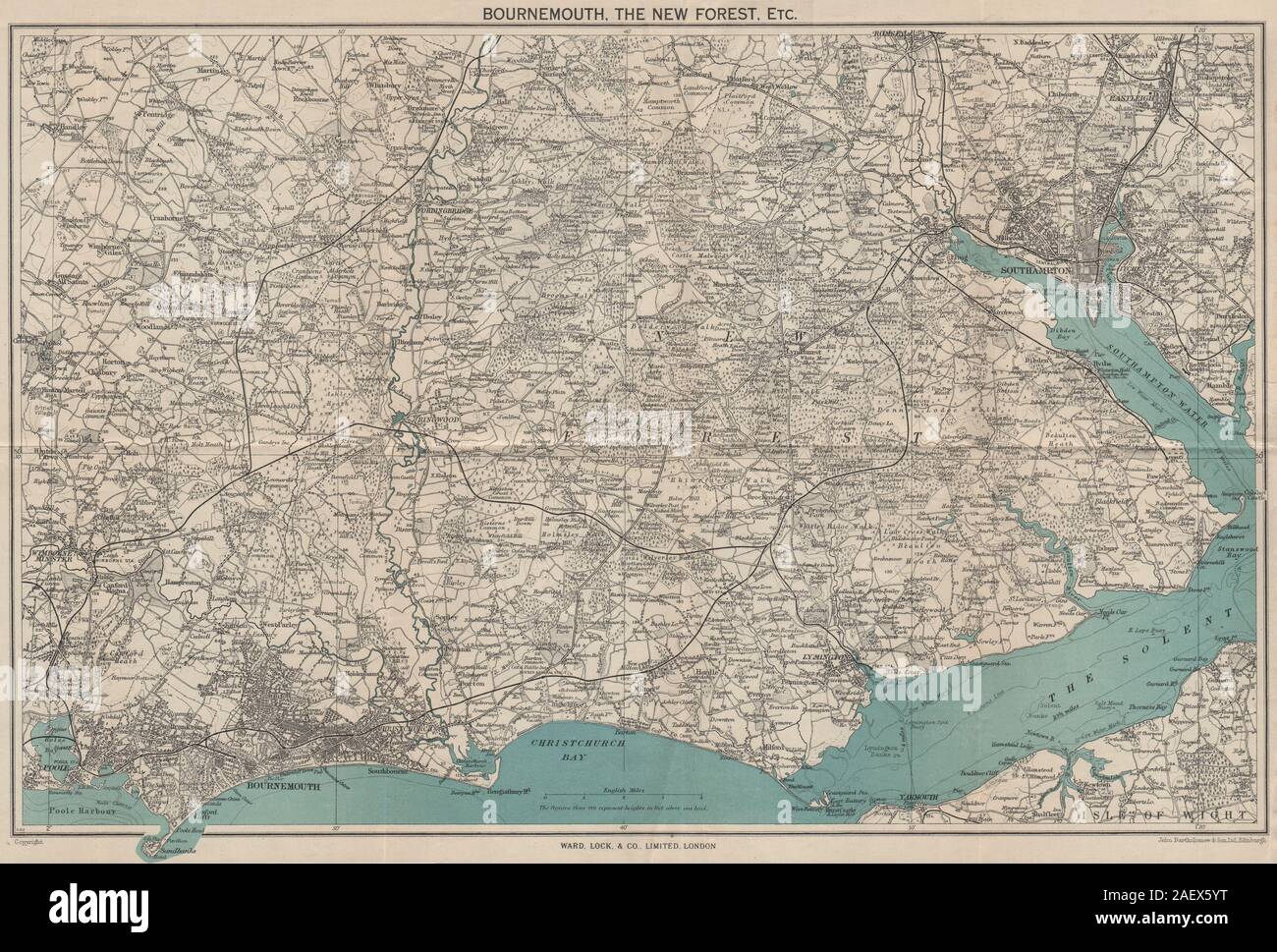 THE NEW FOREST & environs. Bournemouth Ringwood Southampton. WARD LOCK ...