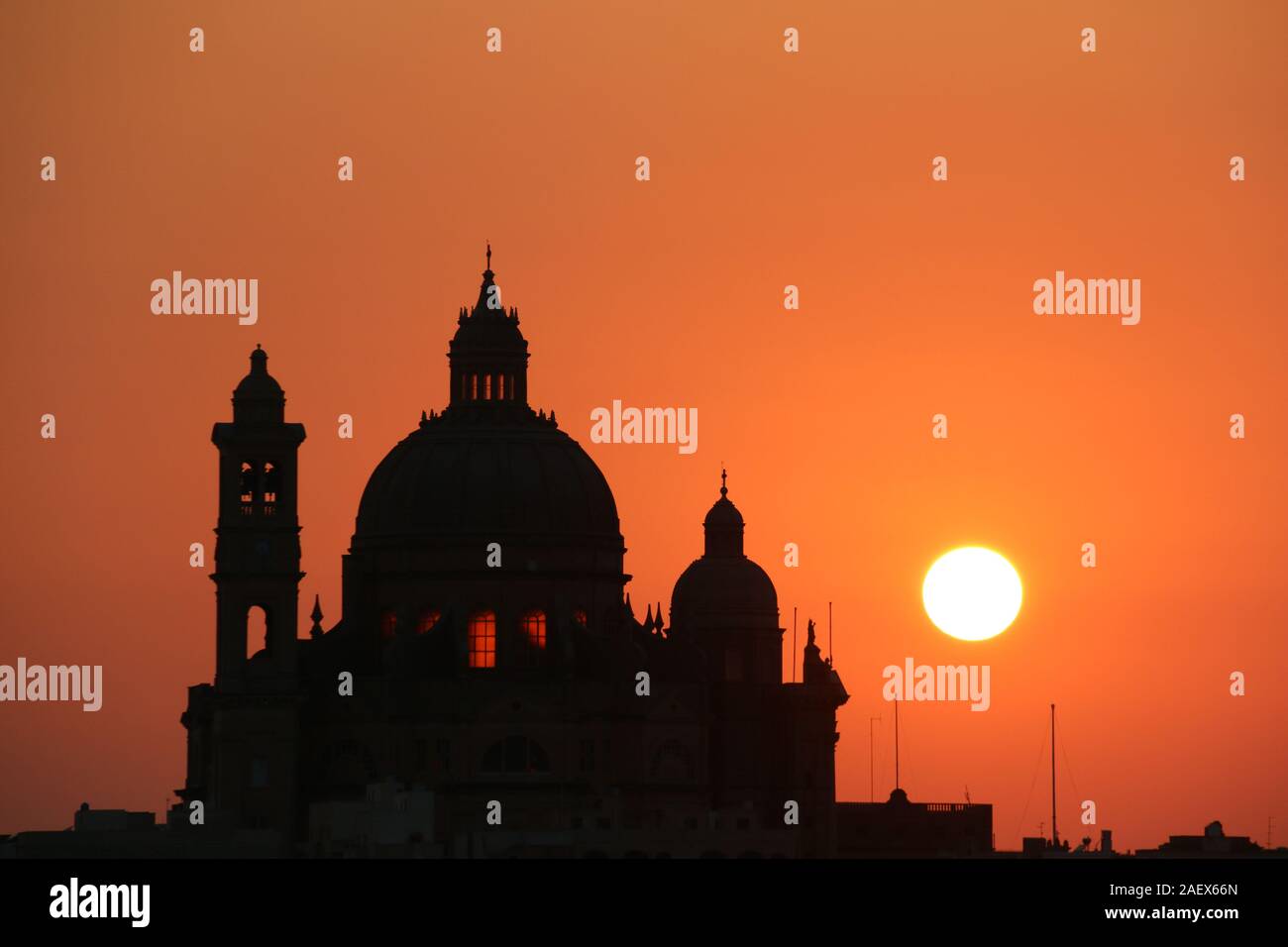 Xewkija Rotunda, Sunset Stock Photo - Alamy