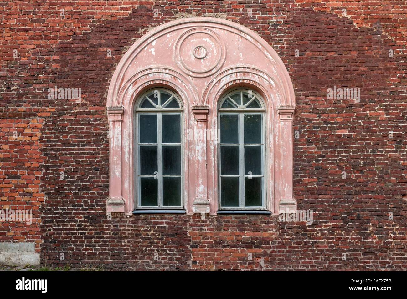 Window of a Old Brick House in Suomenlinna, Helsinki, Finland Stock ...