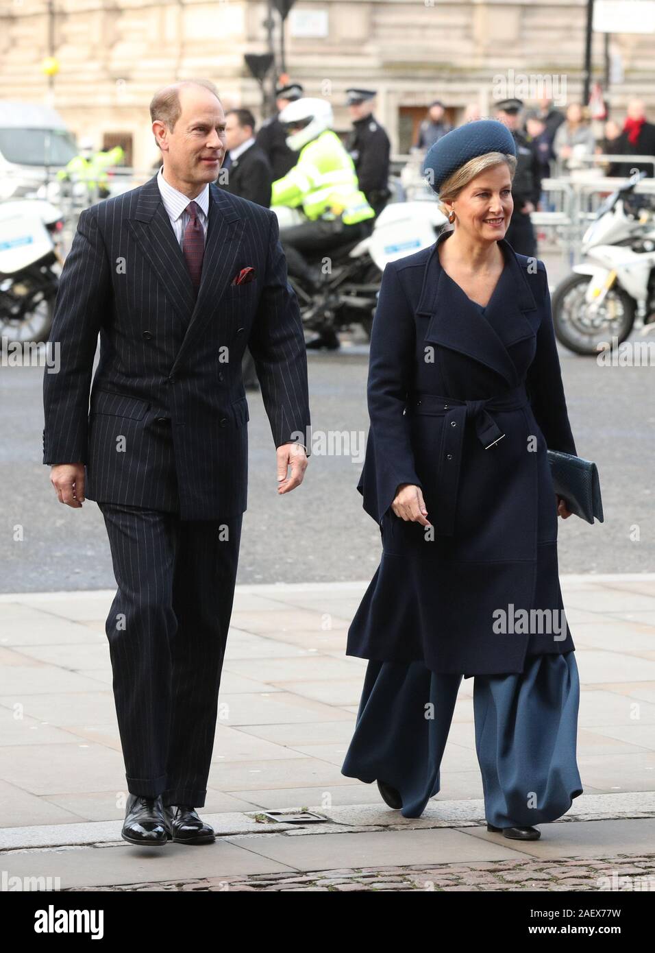 The Earl and Countess of Wessex arriving for a service of thanksgiving ...
