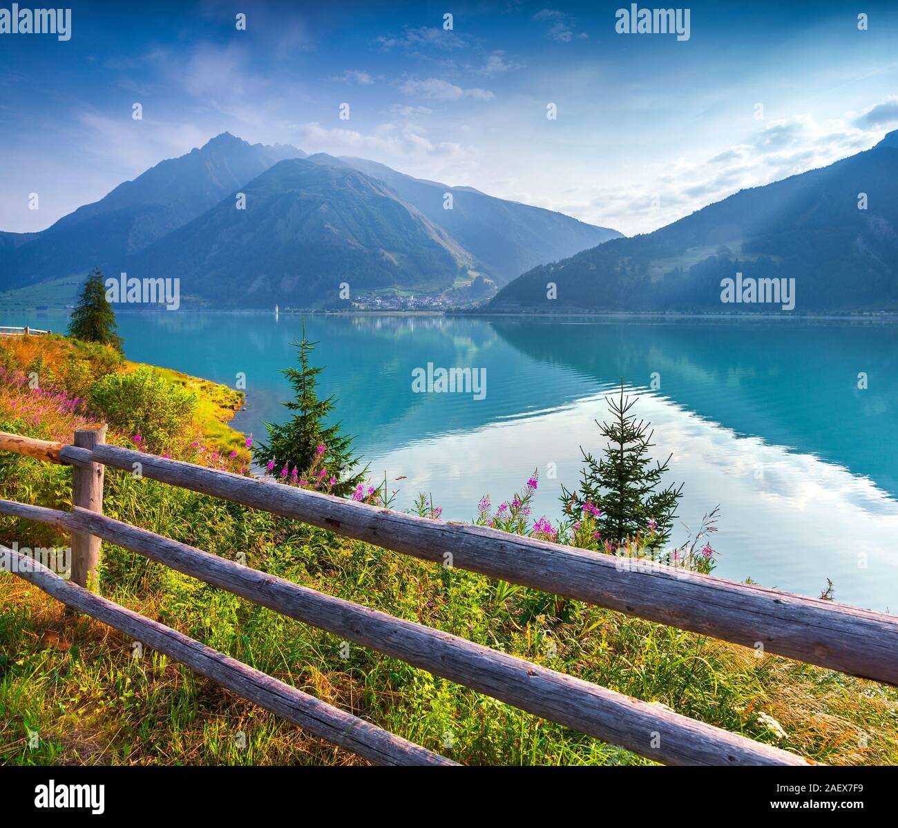 Reschensee lake hi-res stock photography and images - Alamy
