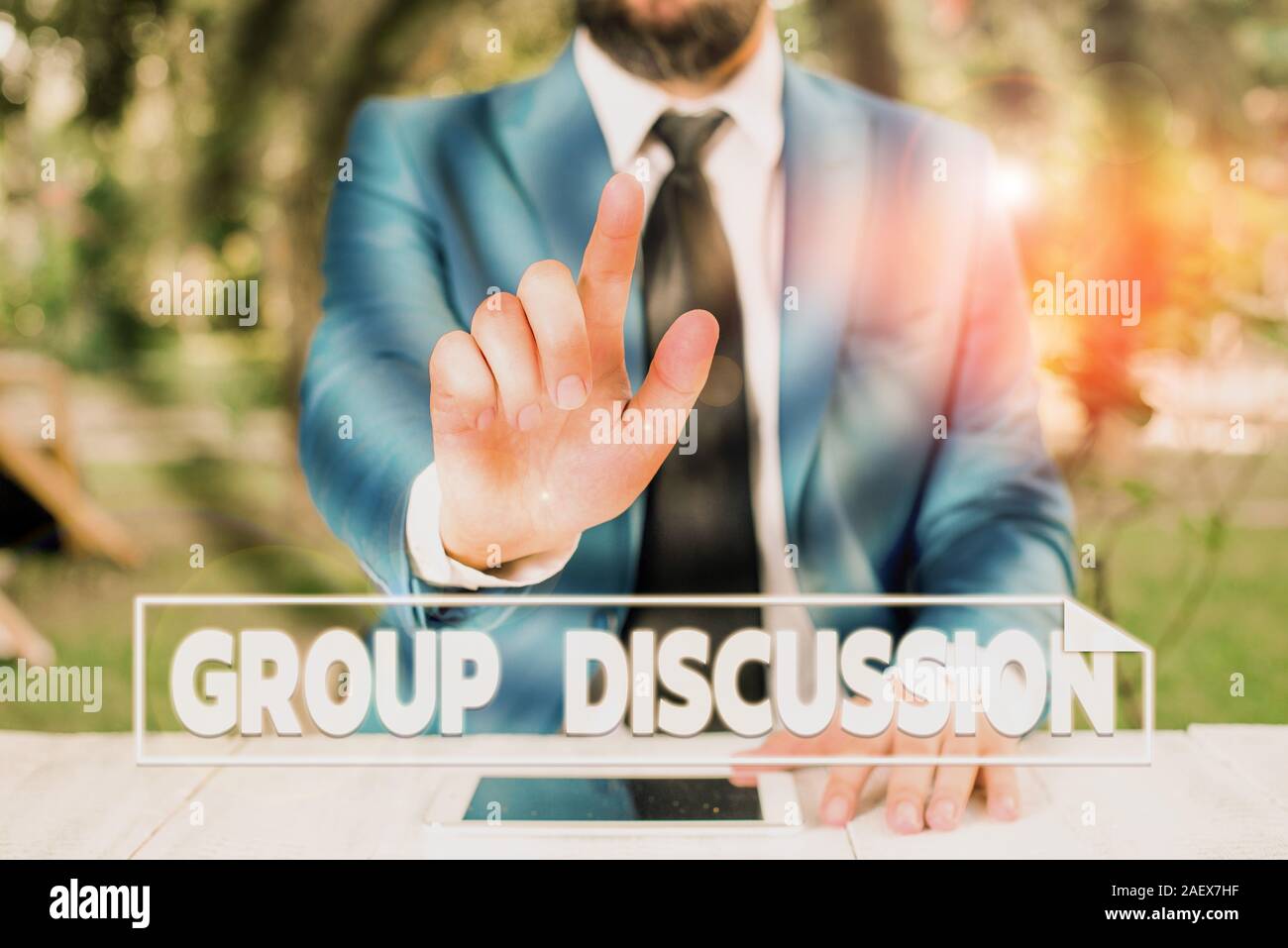 Writing note showing Group Discussion. Business concept for gather ...