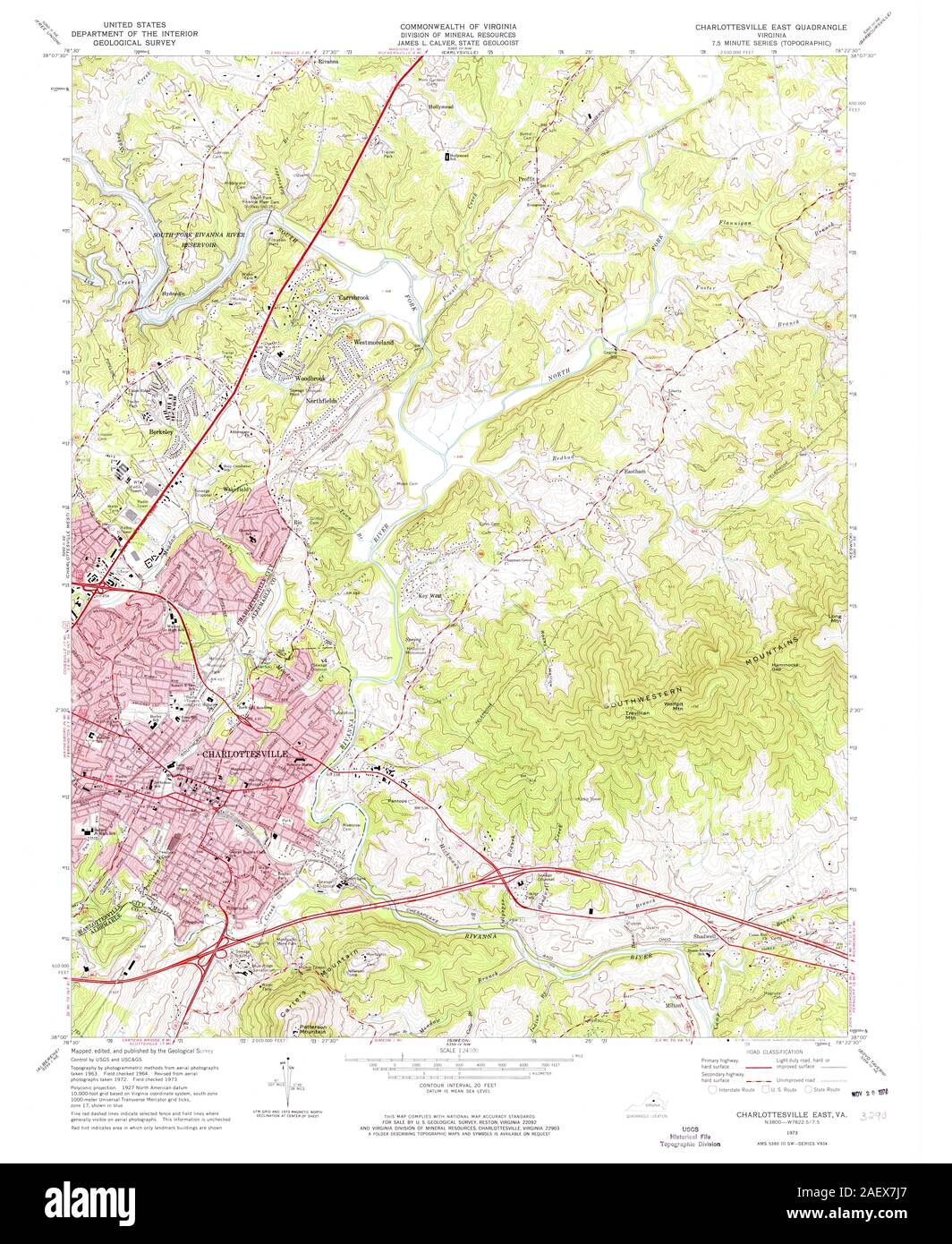 Charlottesville map Cut Out Stock Images & Pictures - Alamy