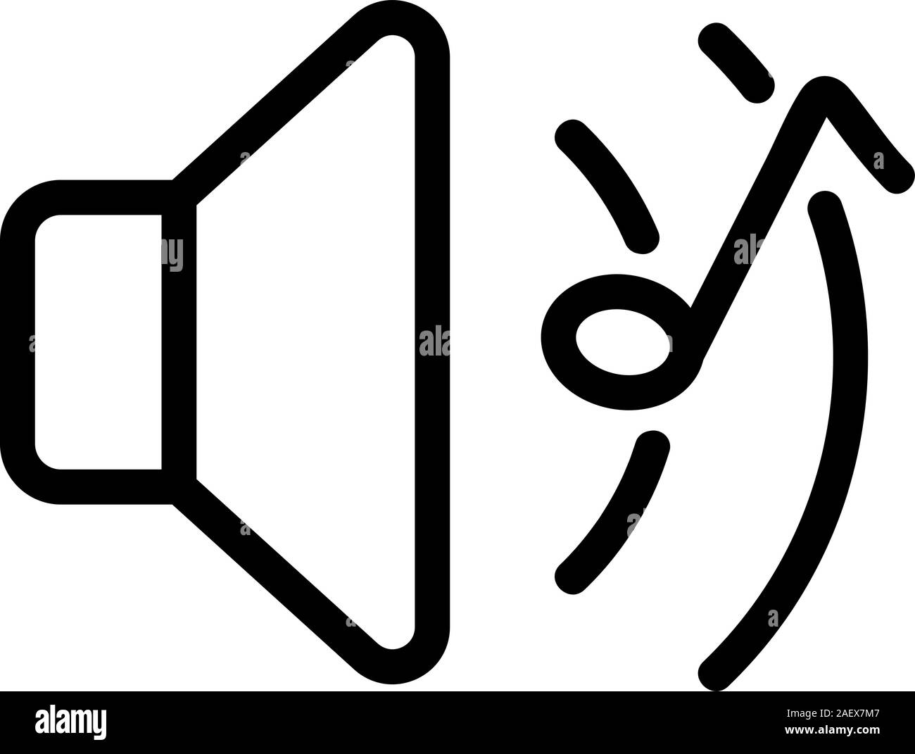 The volume level of the vector icon. Isolated contour symbol ...