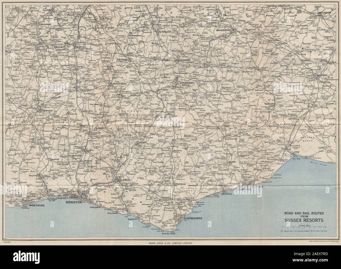 1950 road map hi-res stock photography and images - Alamy
