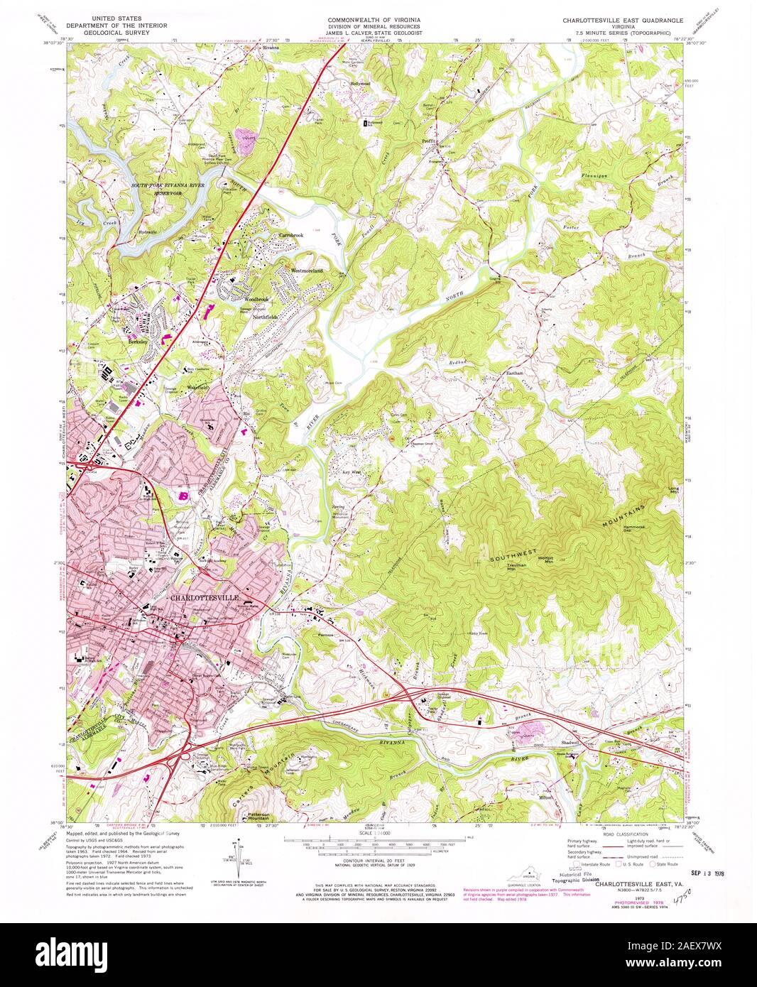 Charlottesville map Cut Out Stock Images & Pictures - Alamy