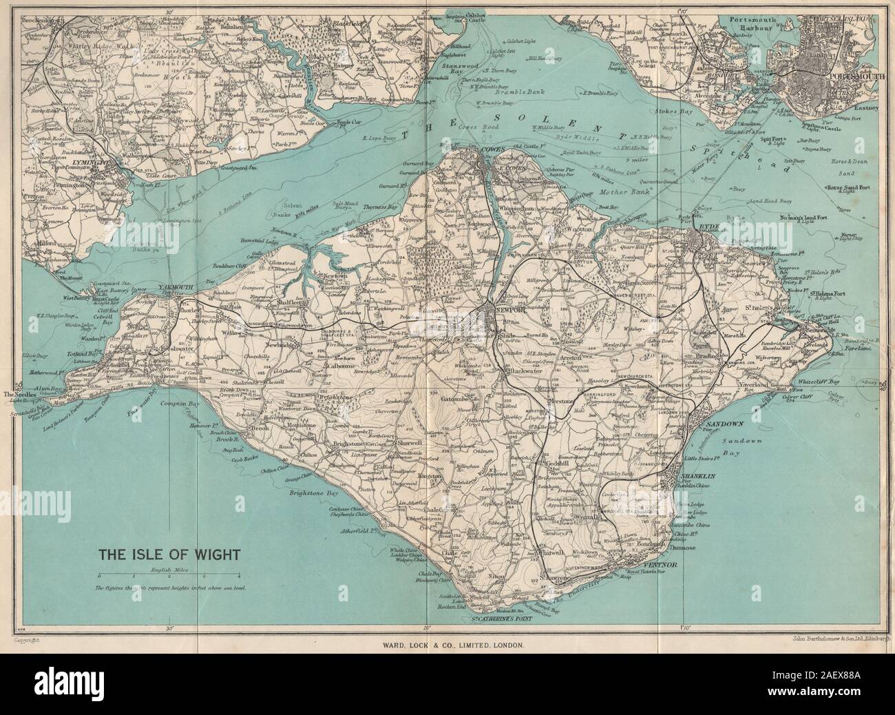 Isle of wight railway map hi-res stock photography and images - Alamy