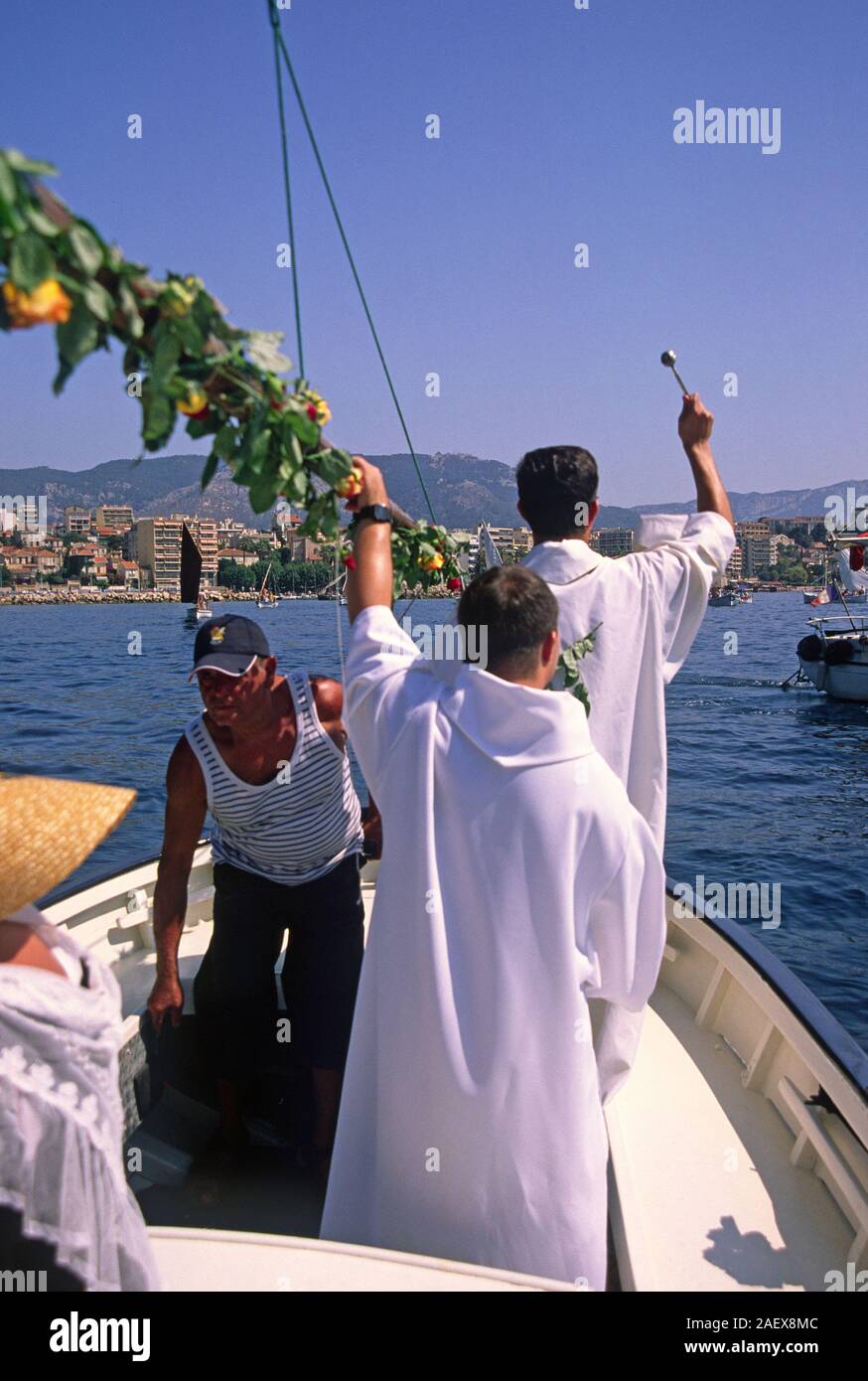 Latin sailing festival of traditional wooden boats at port St louis du ...