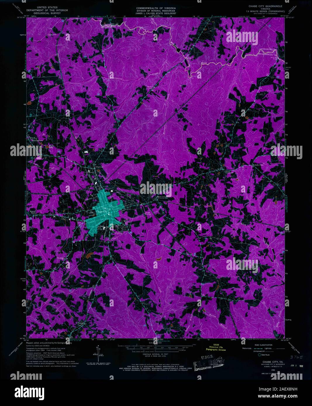 Map of chase city hi-res stock photography and images - Alamy
