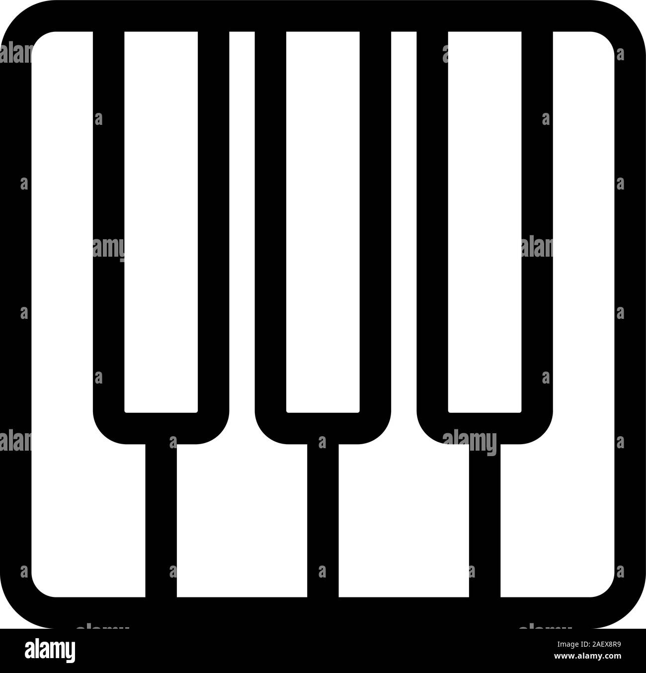 musical keys icon vector. Isolated contour symbol illustration Stock ...