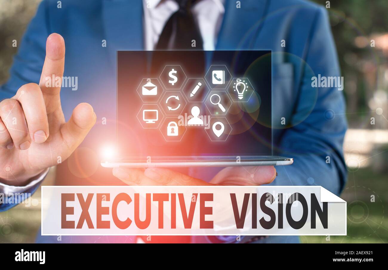Conceptual hand writing showing Executive Vision. Concept meaning ...