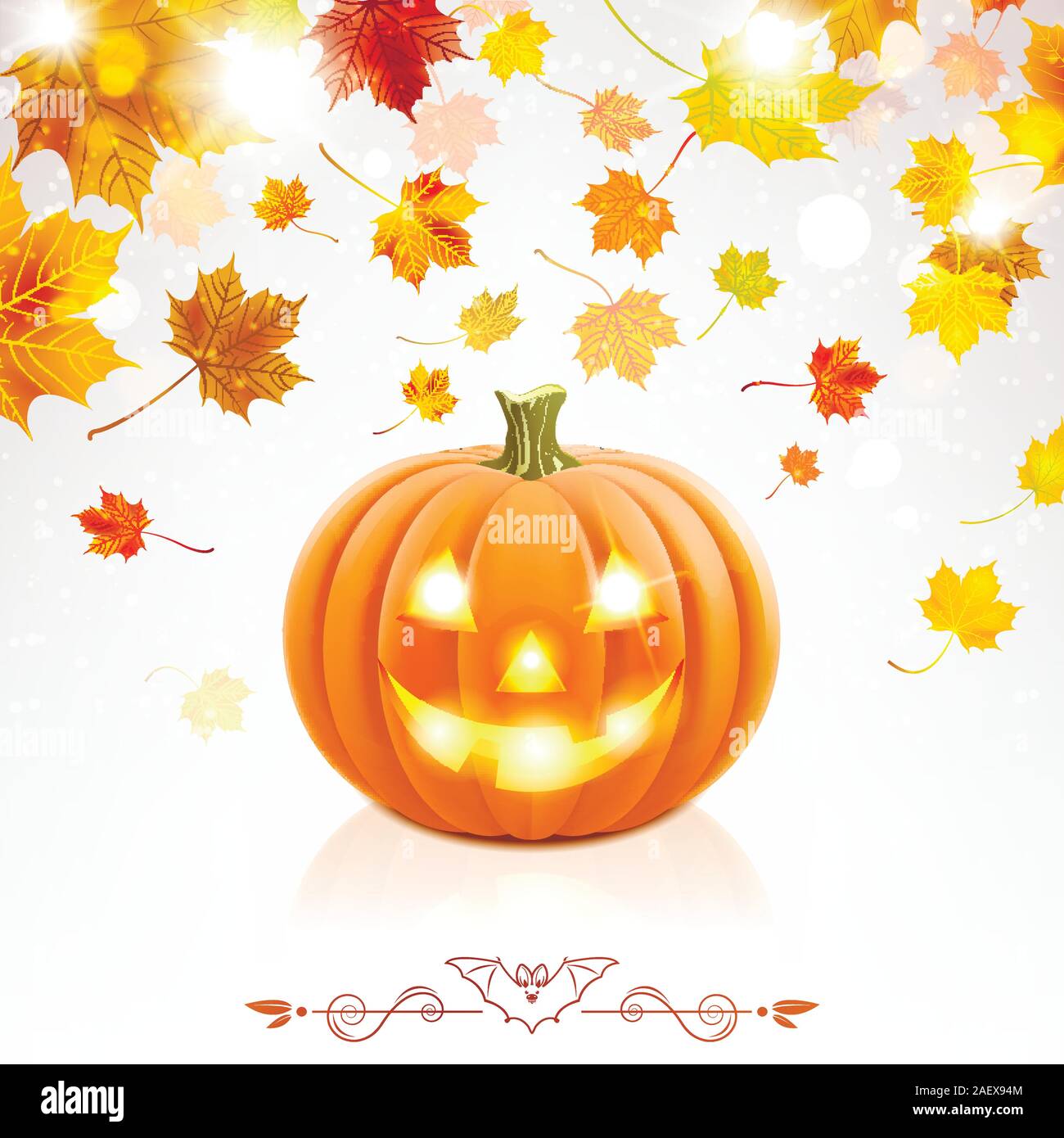 Spooky leaf Stock Vector Images - Alamy