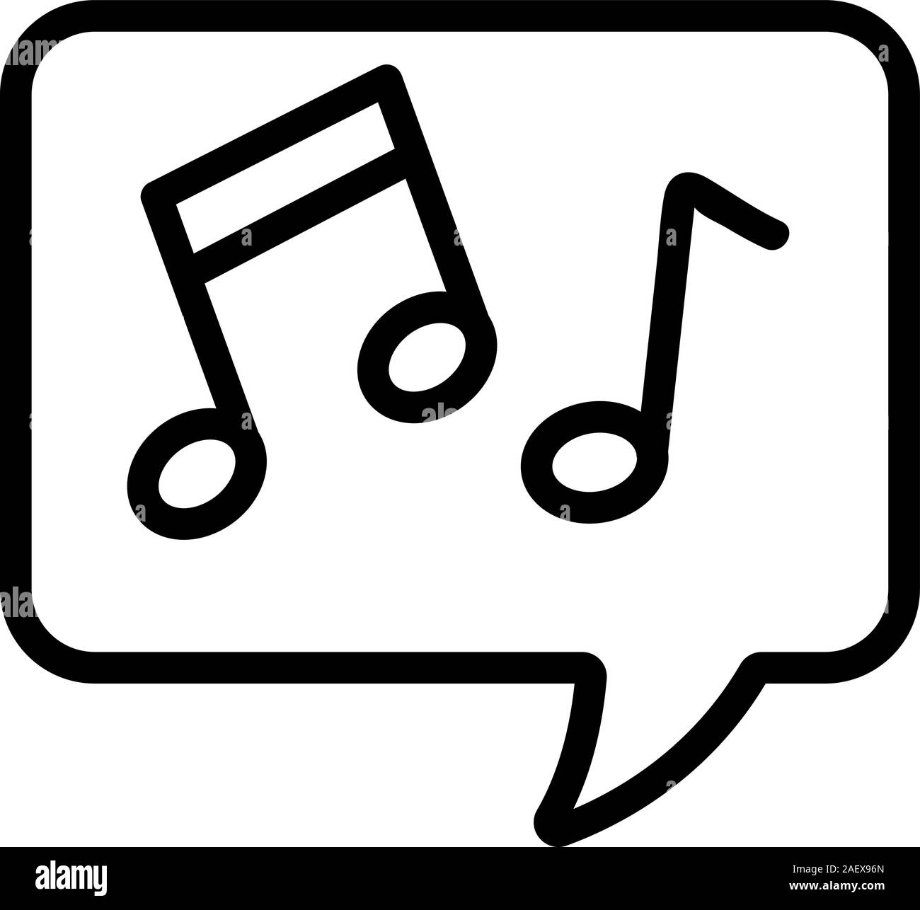 Audio message icon vector. Isolated contour symbol illustration Stock ...