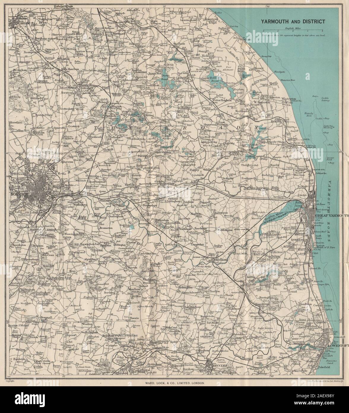 Map of norfolk broads hi-res stock photography and images - Alamy