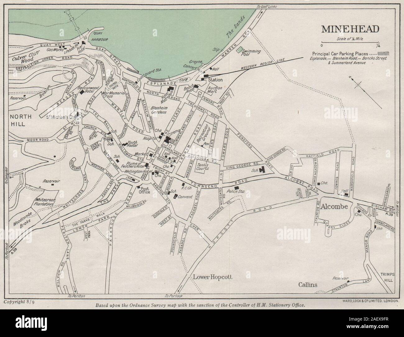 Map minehead somerset hi-res stock photography and images - Alamy