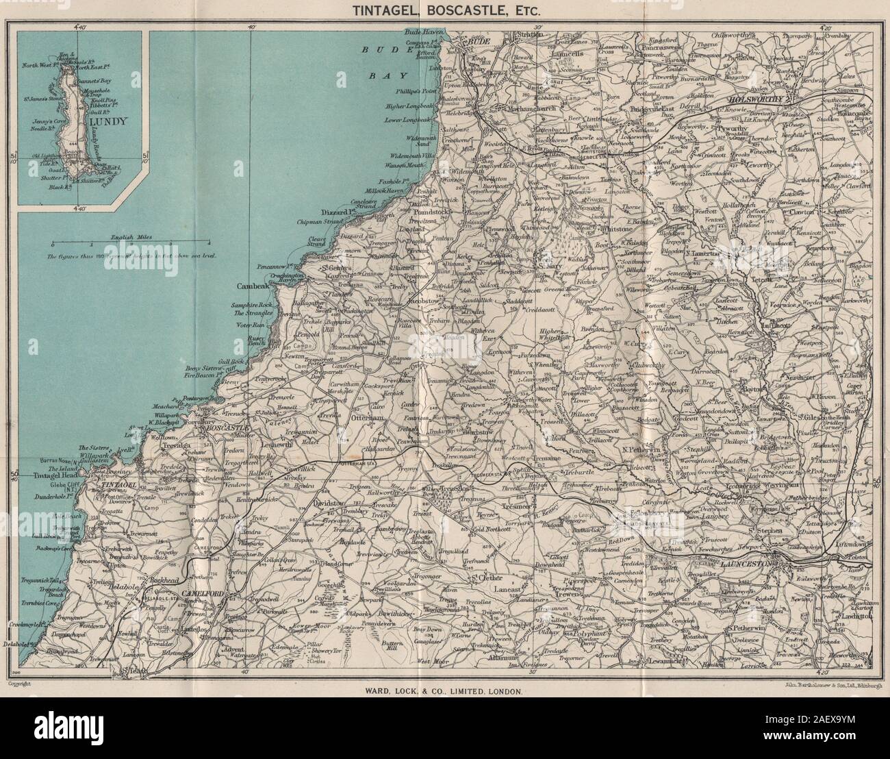 Map of boscastle hi-res stock photography and images - Alamy