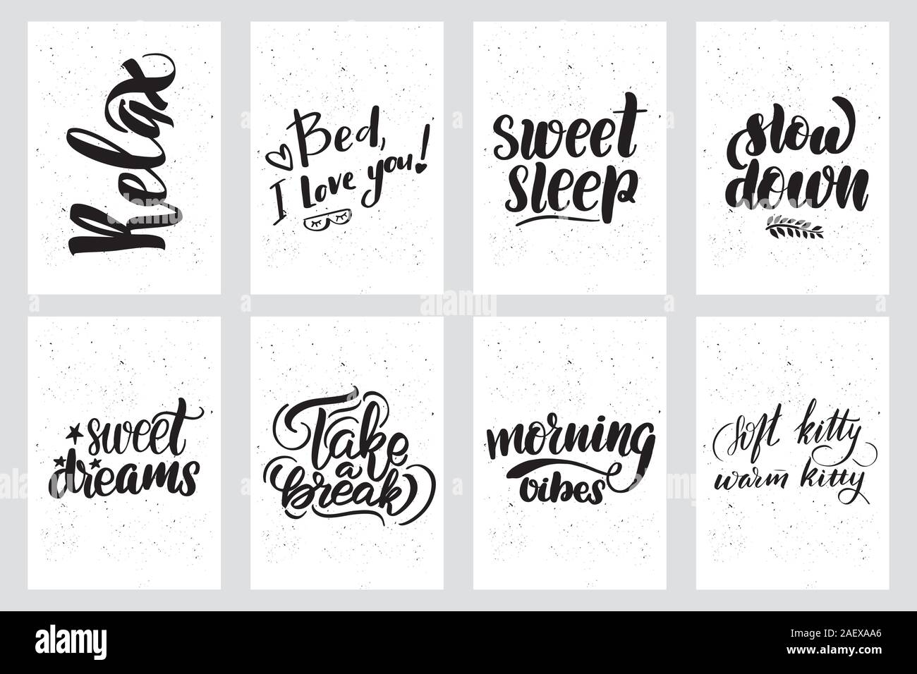 Sweet cute hand drawn inspiration postcard typography Stock Vector ...