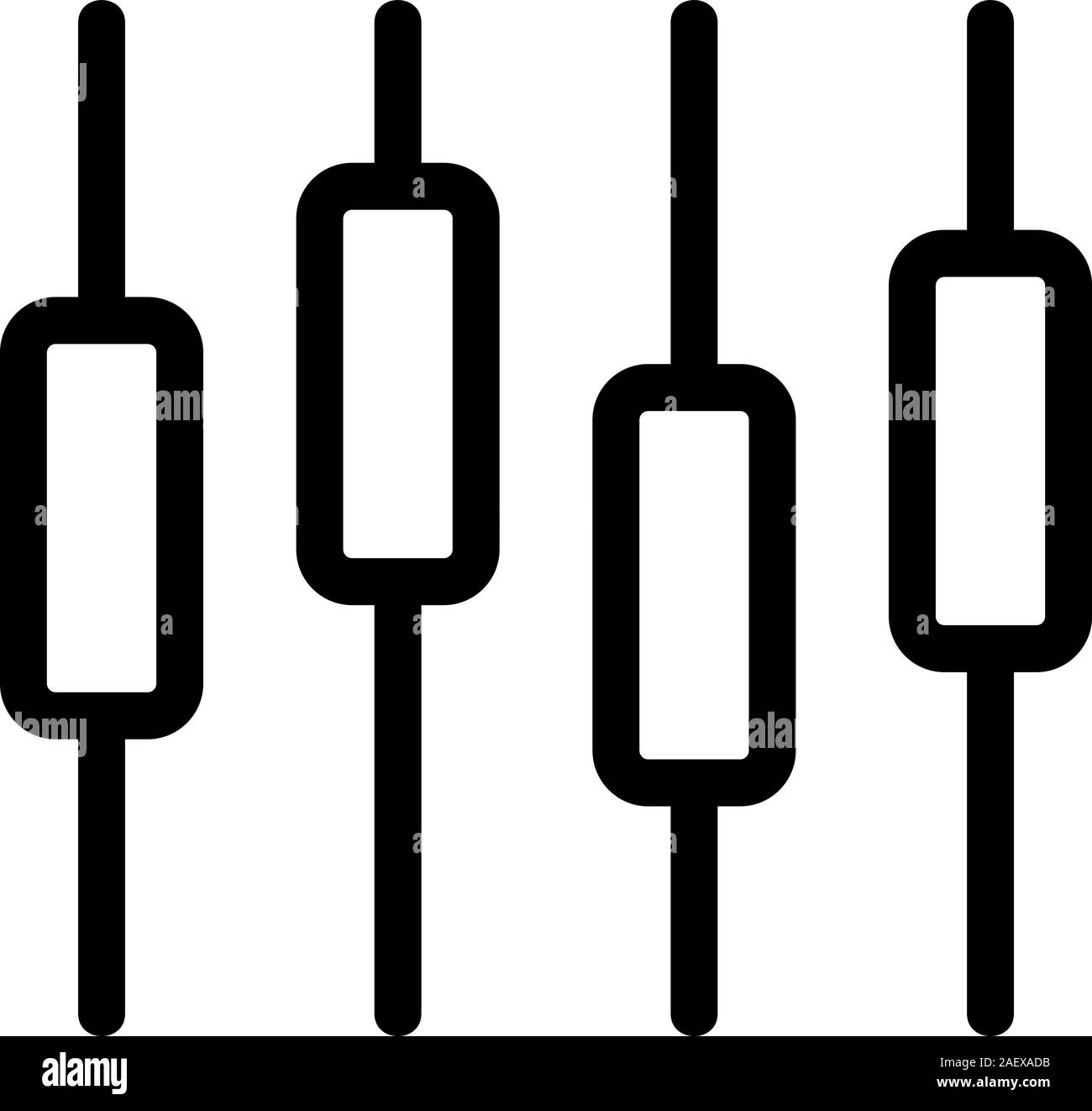 Music setting icon vector. Isolated contour symbol illustration Stock ...