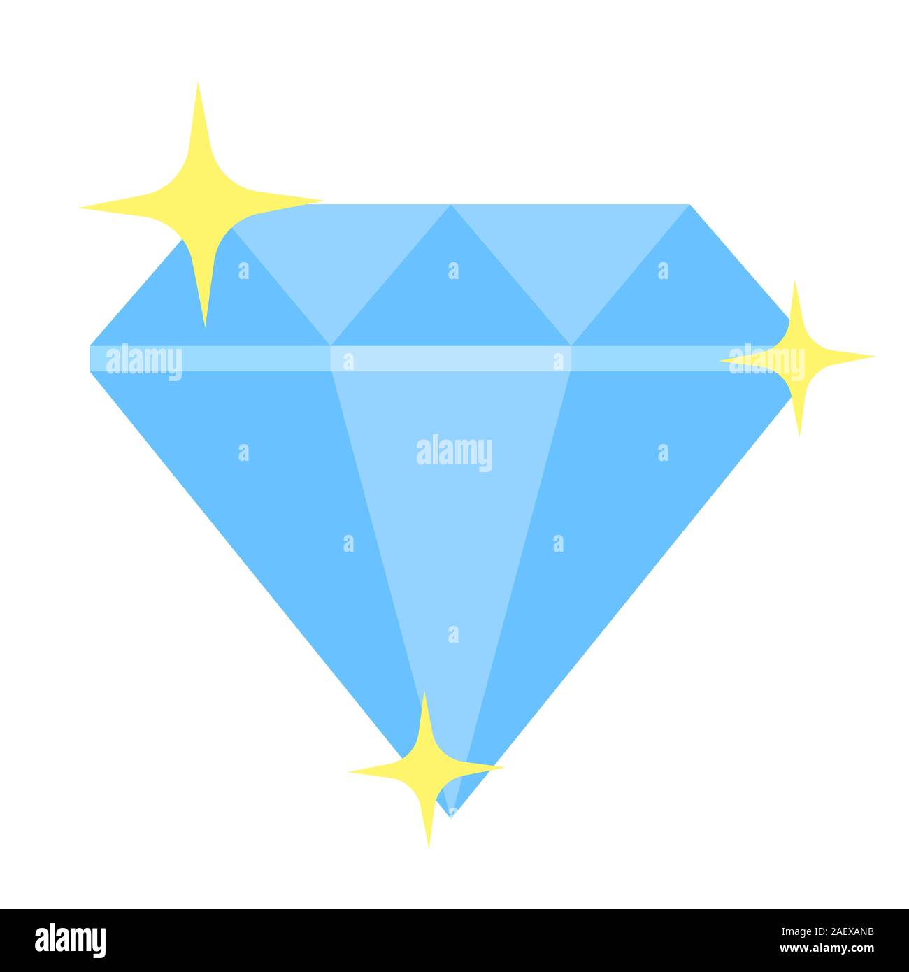 Diamond icon flat design Cut Out Stock Images & Pictures - Alamy
