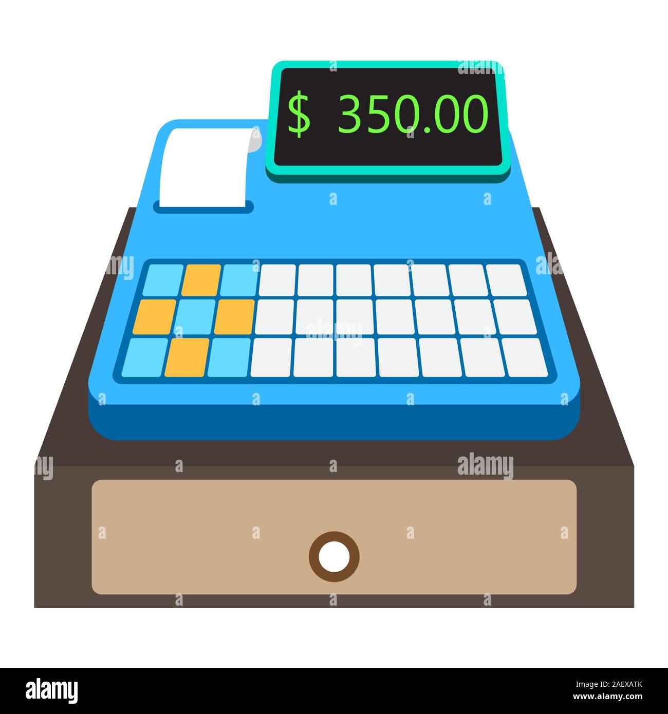 cashier calculator transactions object icon Stock Vector Image & Art ...