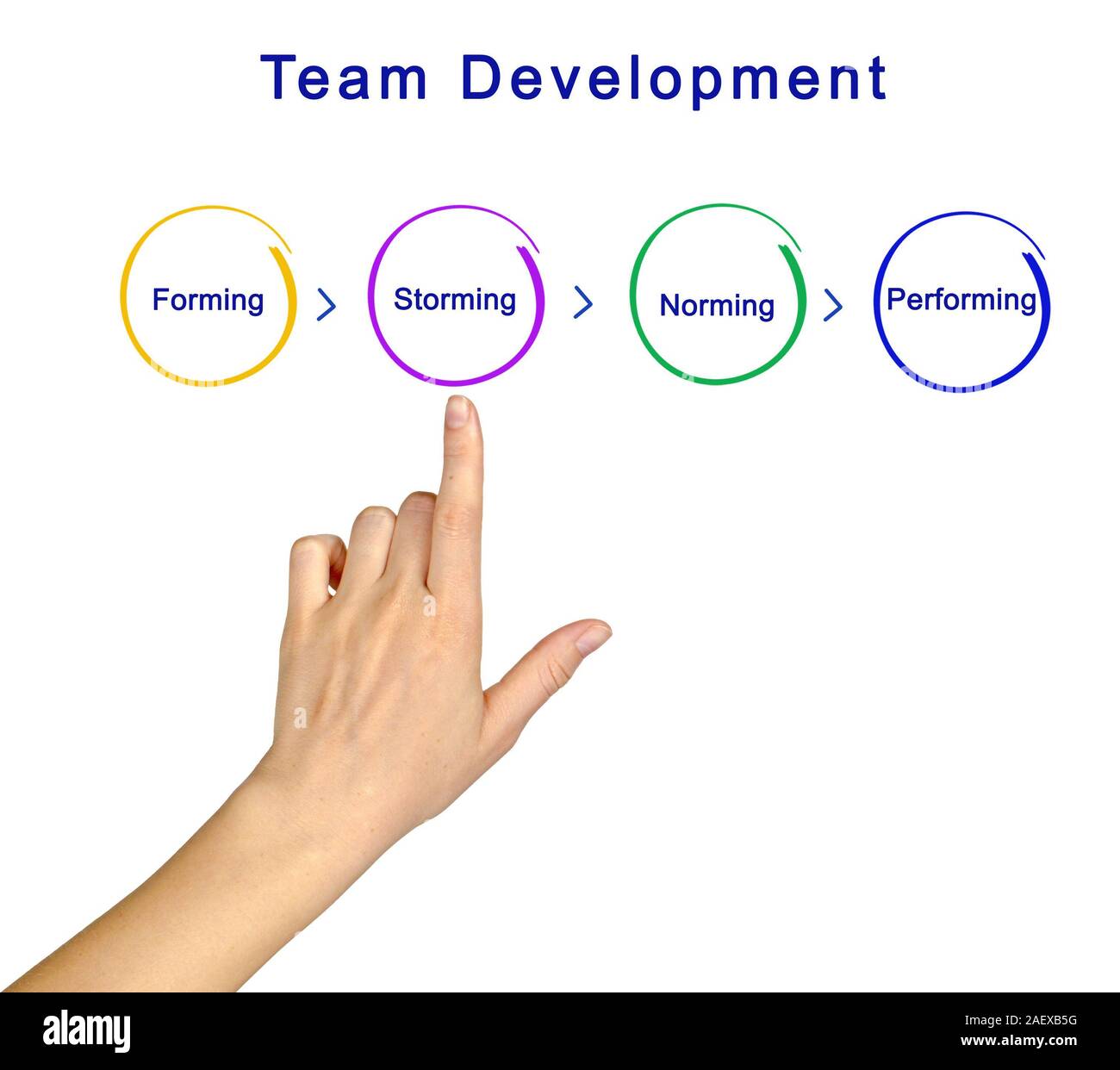 Process of Team Development Stock Photo - Alamy