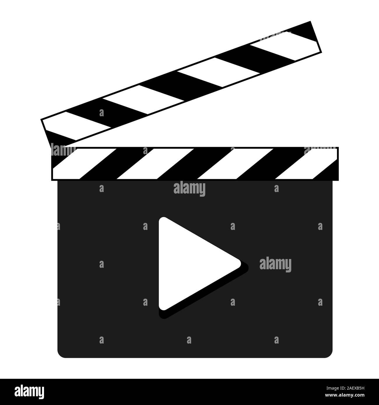 clapperboard symbol of video multimedia file Stock Vector Image & Art ...